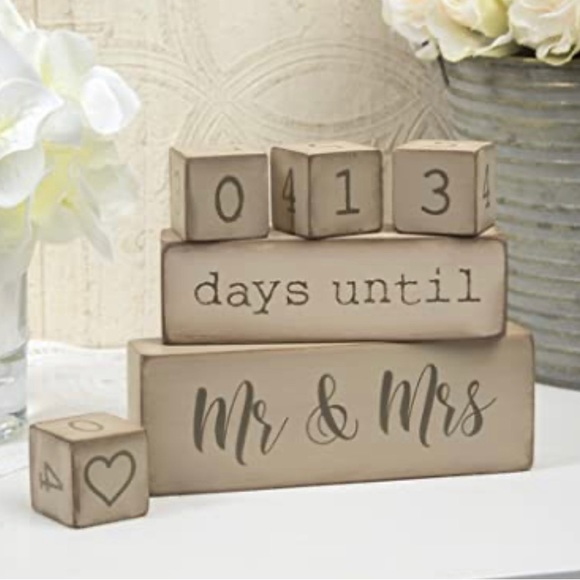 Accents | Wooden Block Wedding Day Countdown Calendar | Poshmark